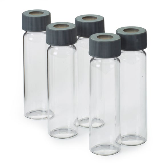 Vial, Precleaned Glass, 40 mL, with Cap, 5/pk | Hach