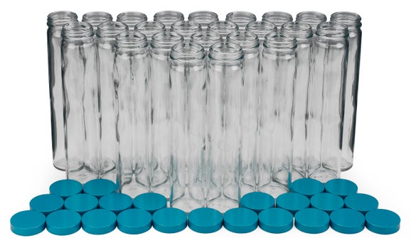 Set of (24) 350 mL Glass Containers with Caps | Hach